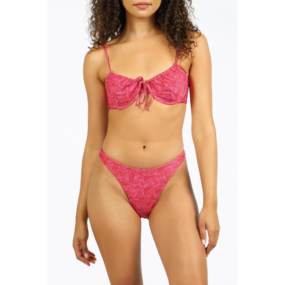 NIRVANIC | Swim | New Nirvanic Portugal Highleg Bikini Bottom In Eco Guava Bloom | Poshmark